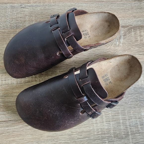 Birkenstock | Shoes | Birkenstock Birkis Brown Leather Double Strap ...